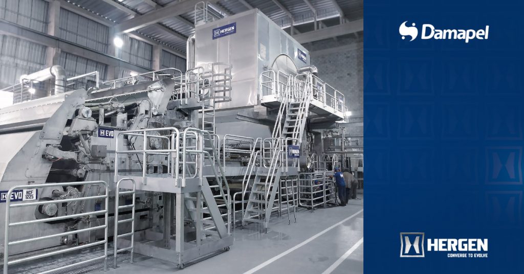 HERGEN suministra una nueva máquina de papel tisú a DAMAPEL