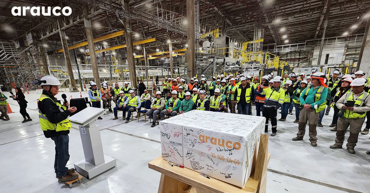 Arauco culmina la primera producción de celulosa del Proyecto MAPA